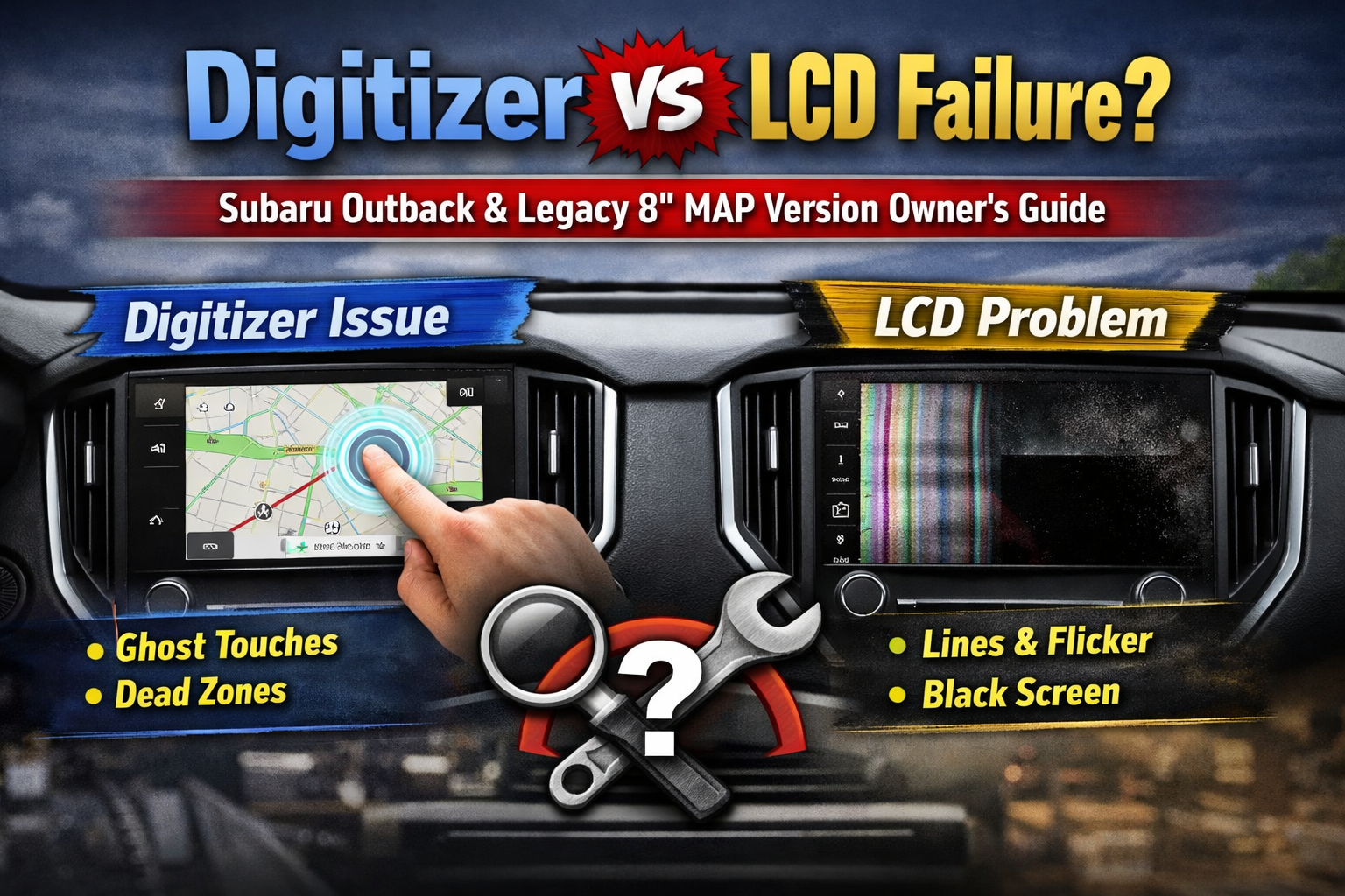 How to Tell Digitizer vs LCD Failure (Subaru Outback & Legacy 8" MAP V ...