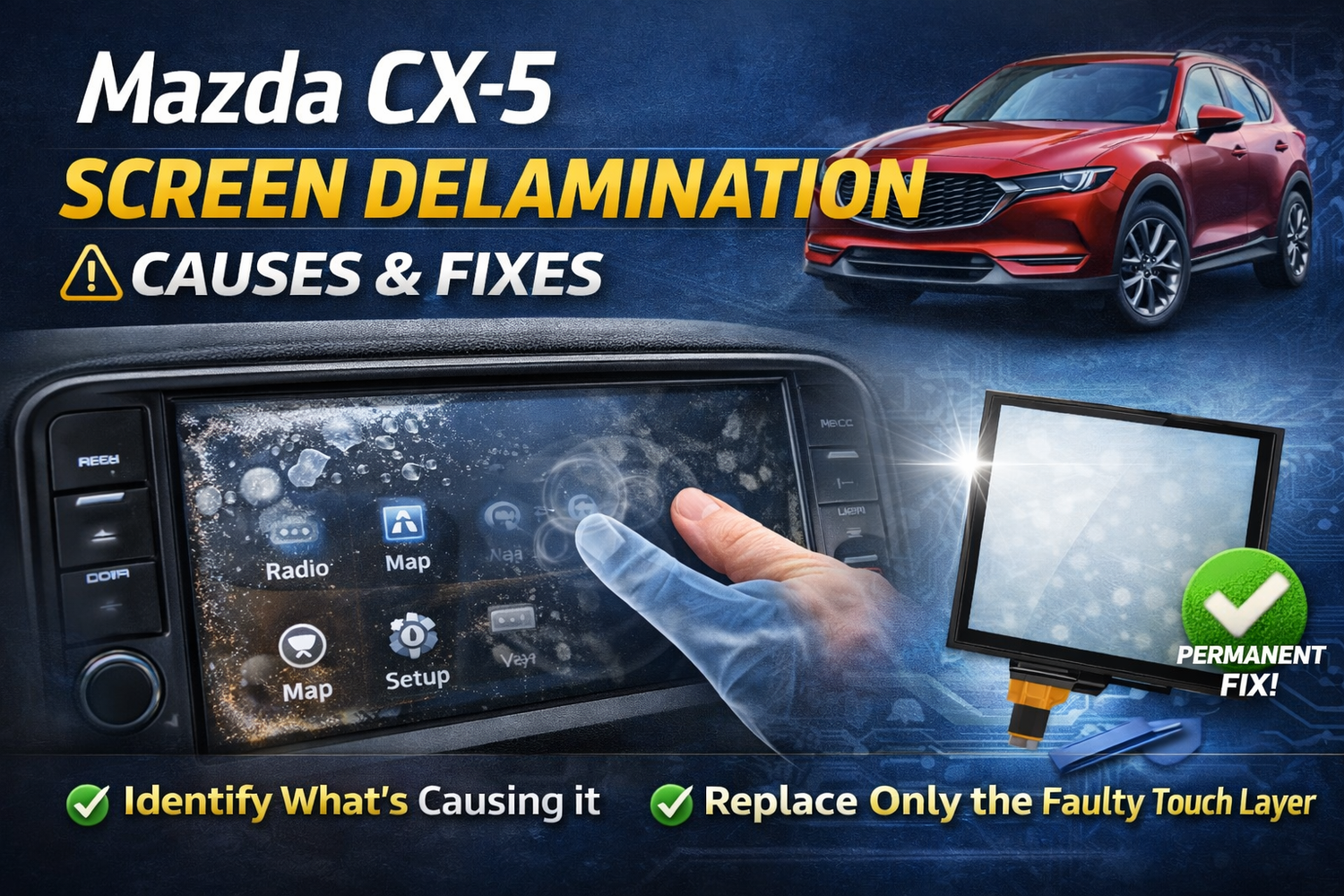 Mazda CX-5 Screen Delamination: Causes & Fixes (Permanent Repair Optio ...