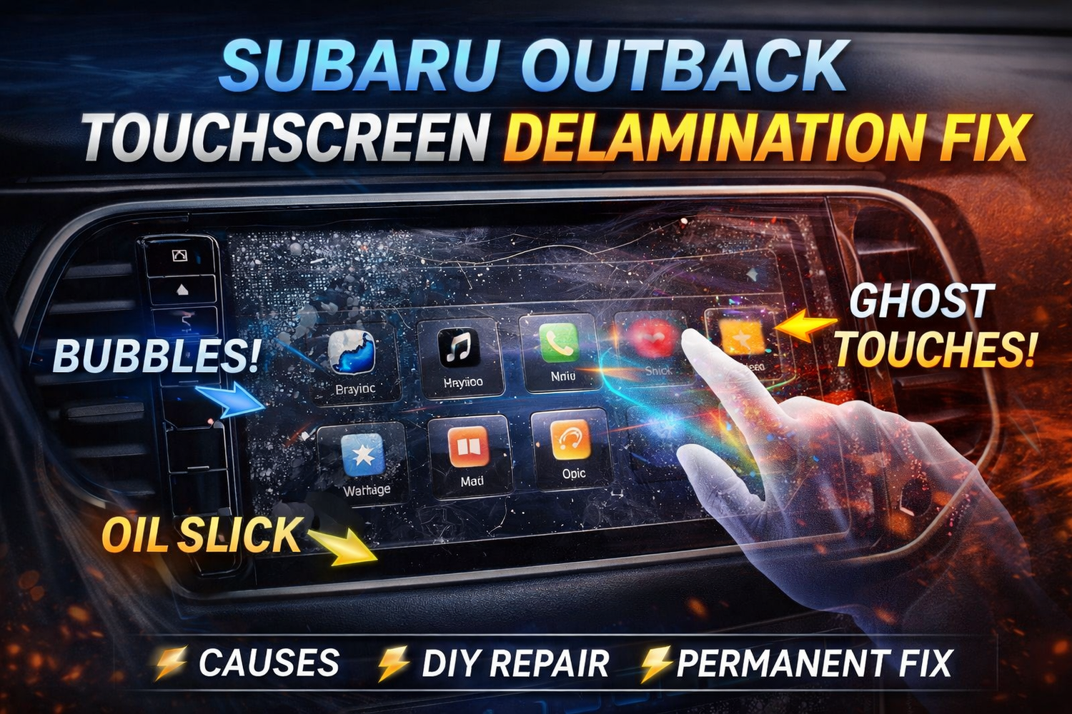 Subaru Outback Touchscreen Delamination Fix: How to Stop Bubbles, Ghos ...